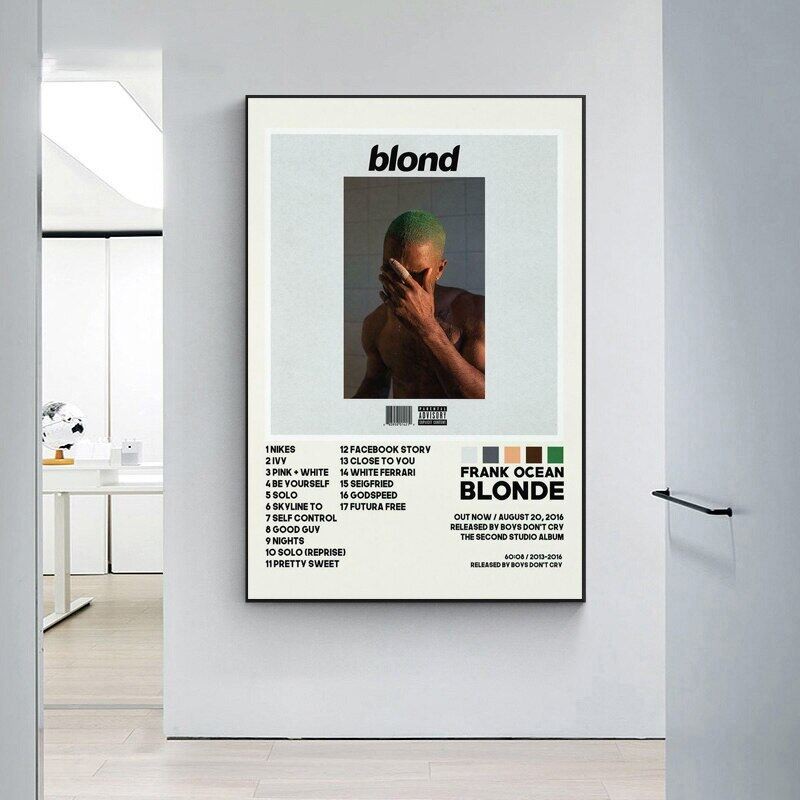 Frank Poster Ocean Blonde Tracklist Music Star Album Cover Poster ...