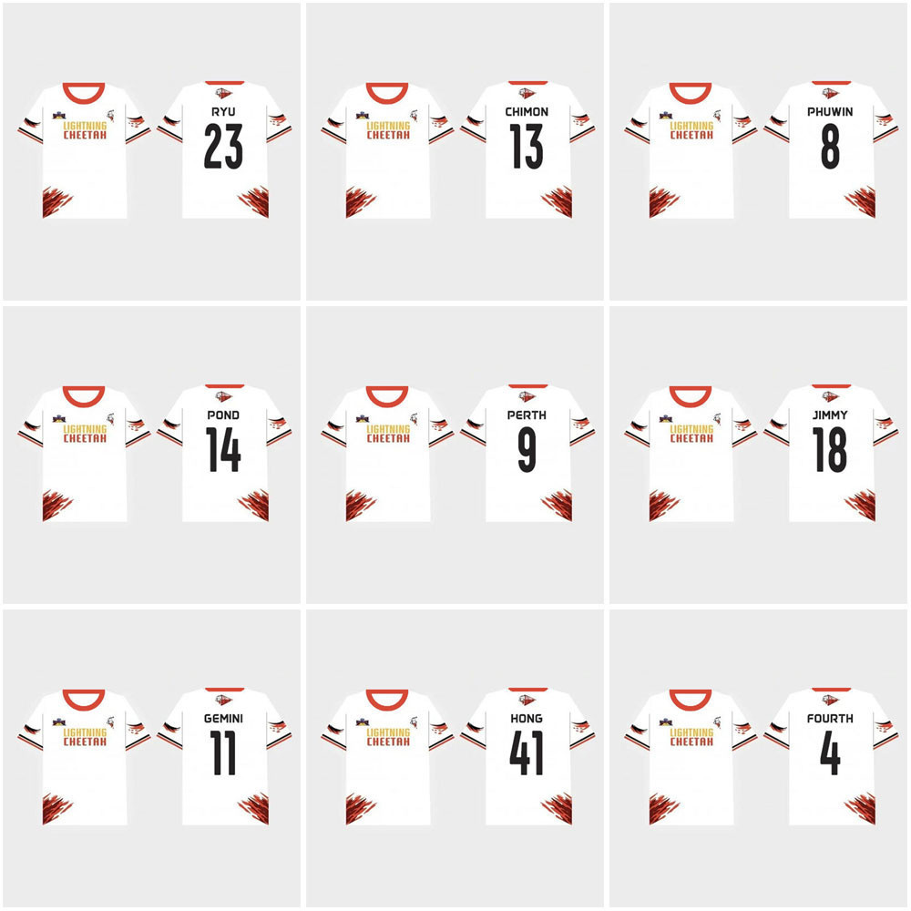 Gmmtv STARLYMPICS 2024 / LIGHTNING CHEETAH JERSEY White Crew Neck Short ...