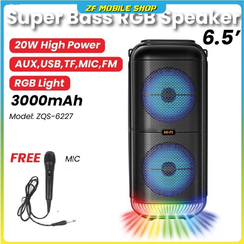 Single-e zqs6227 20W pembesar suara karaoke mudah alih luaran speaker ...