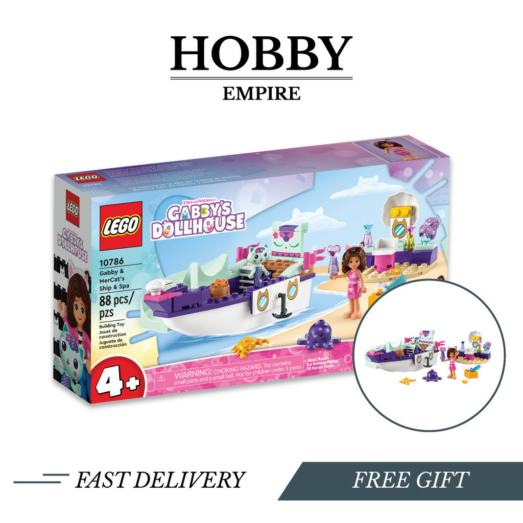 LEGO Gabby's Dollhouse 10786 Gabby & MerCat's Ship & Spa *Original LEGO ...