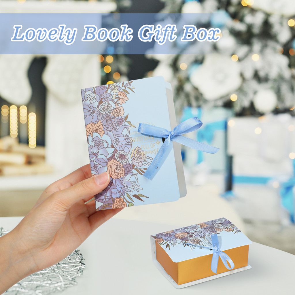 Creative Simple Book Shape Gift Box DIY Gift Candy Packaging Wedding ...
