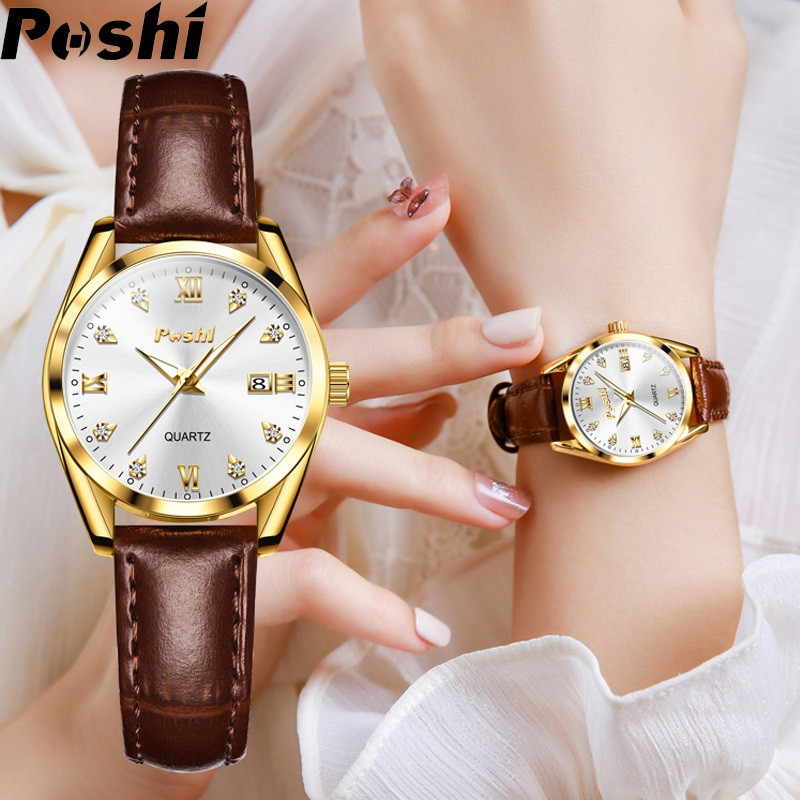 POSHI Jam Tanggan Perempuan Waterproof Fashion Korean Quartz Watch for ...