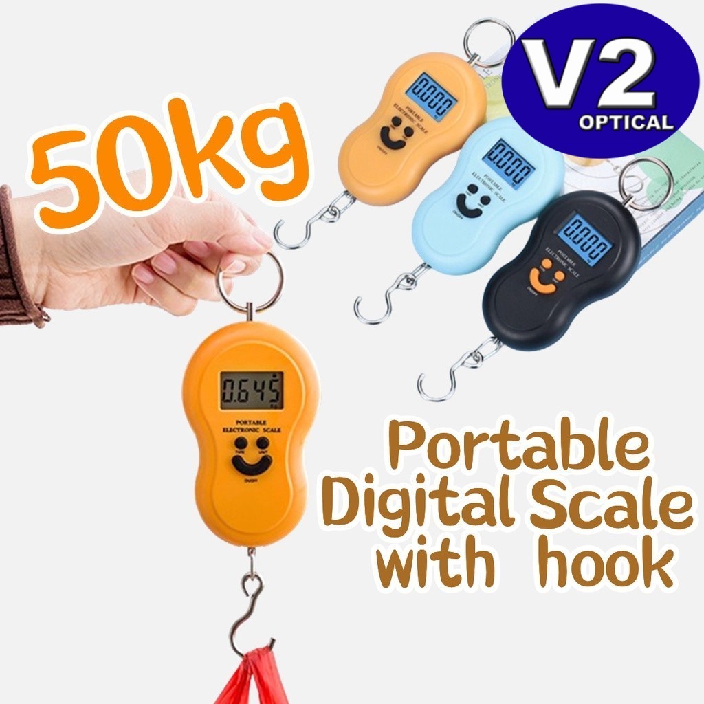Portable 50kg Electronic Digital Scale Mini Scales Hook Handheld LCD ...