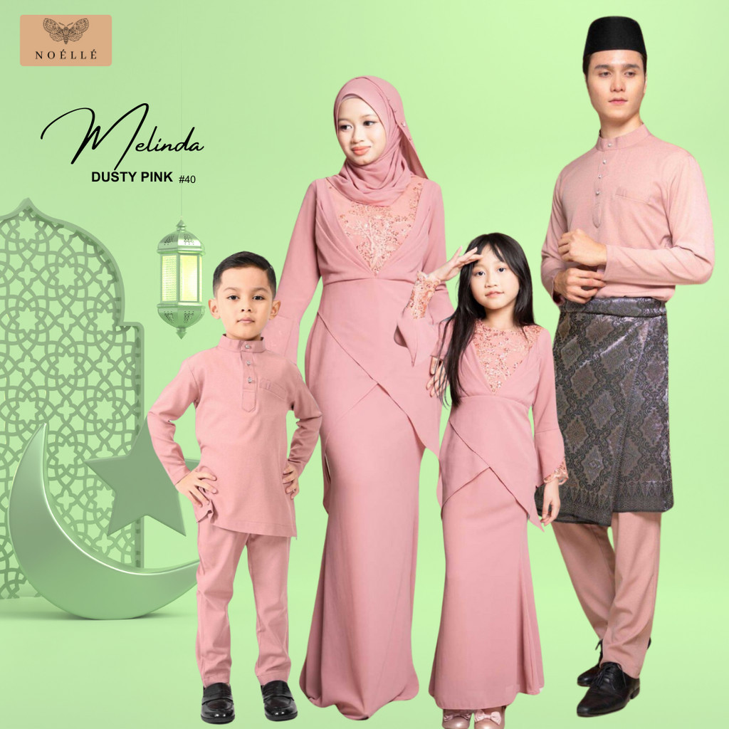 NOELLE Baju Raya Family Sedondon 2024 Baju Kurung Ibu Anak Baju Melayu ...