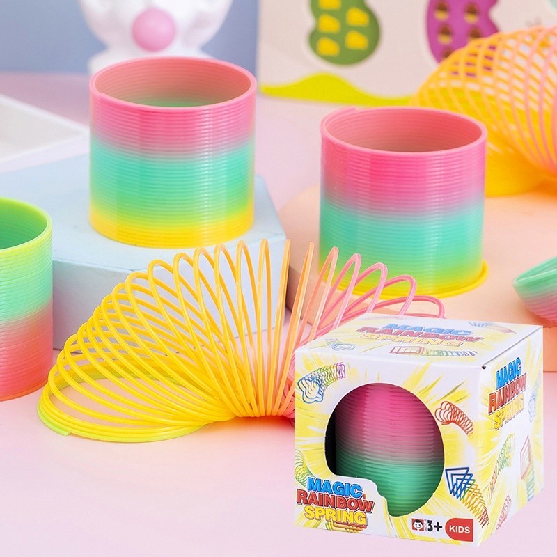 Colorful Rainbow Spring Coil Kids Children Early Education Toys ...