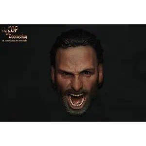 Custom 1/6 Scale Screaming Rick Grimes Head Sculpt For Hot Toys Figure ...