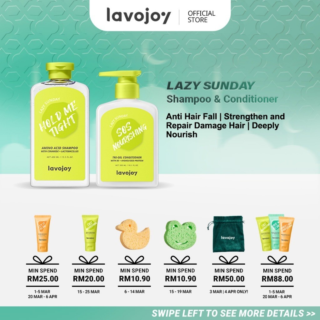 LVJ lavojoy Lazy Sunday Hold Me Tight Shampoo & Conditioner Set ...