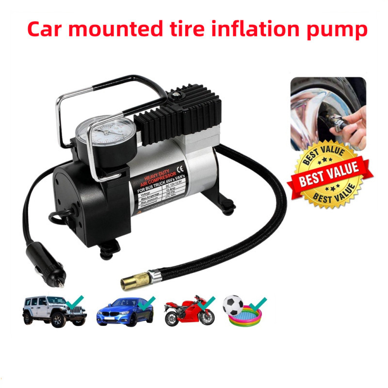 Portable Car Compressor Pump Heavy Duty Electric Auto Car Air Tyre ...