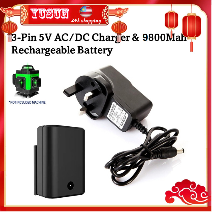 【READY STOCK】Laser Level 12/16 Line Rechargeable Battery / Charger ...