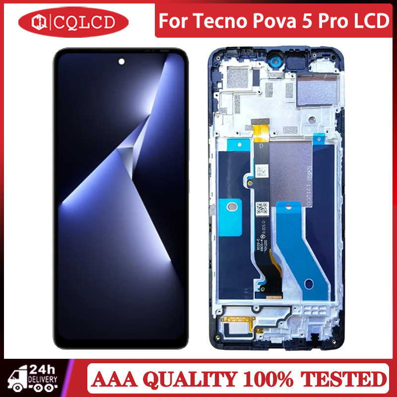 For Tecno Pova 5 Pro LH8n LCD With Frame Display Touch Screen Digitizer ...