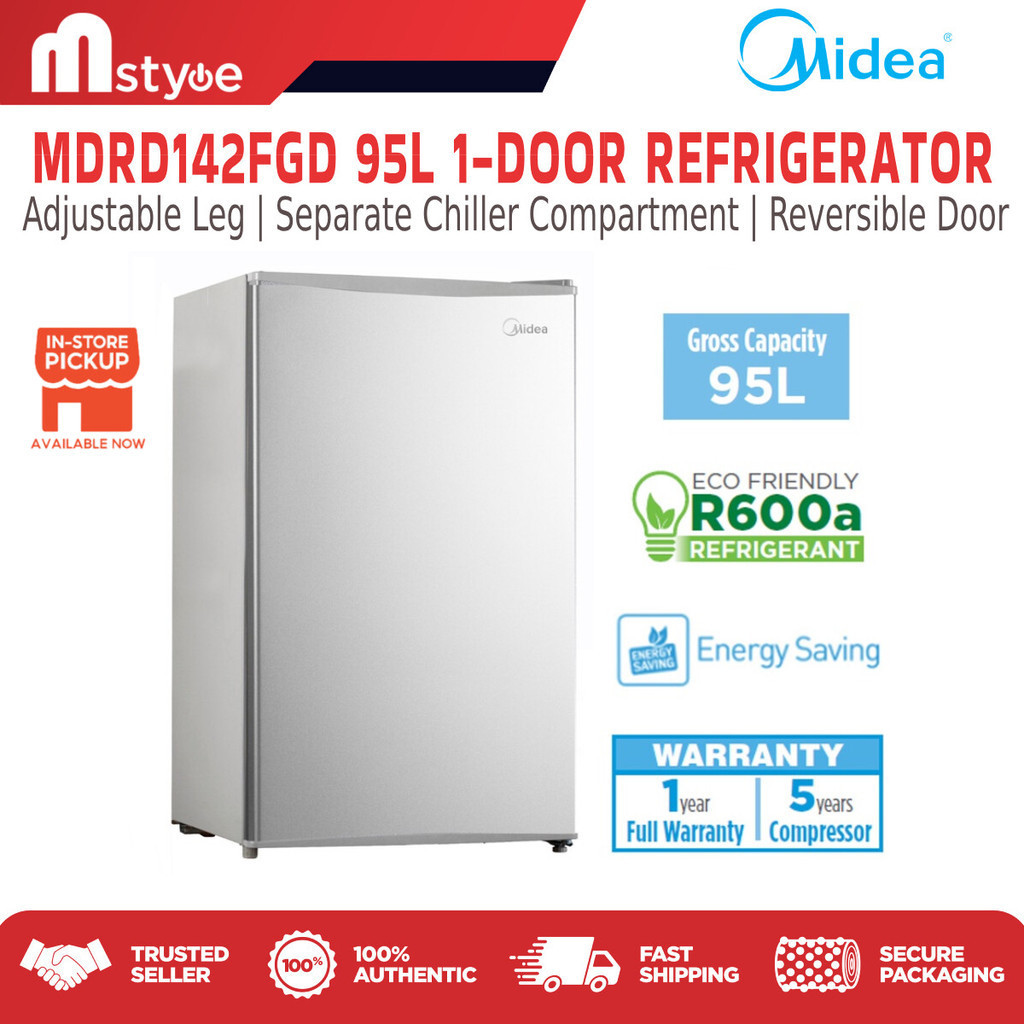 Midea MDRD142FGD 95L / MDRD88FGD30 60L / MDRD86FGG (50L Mini Bar Fridge ...