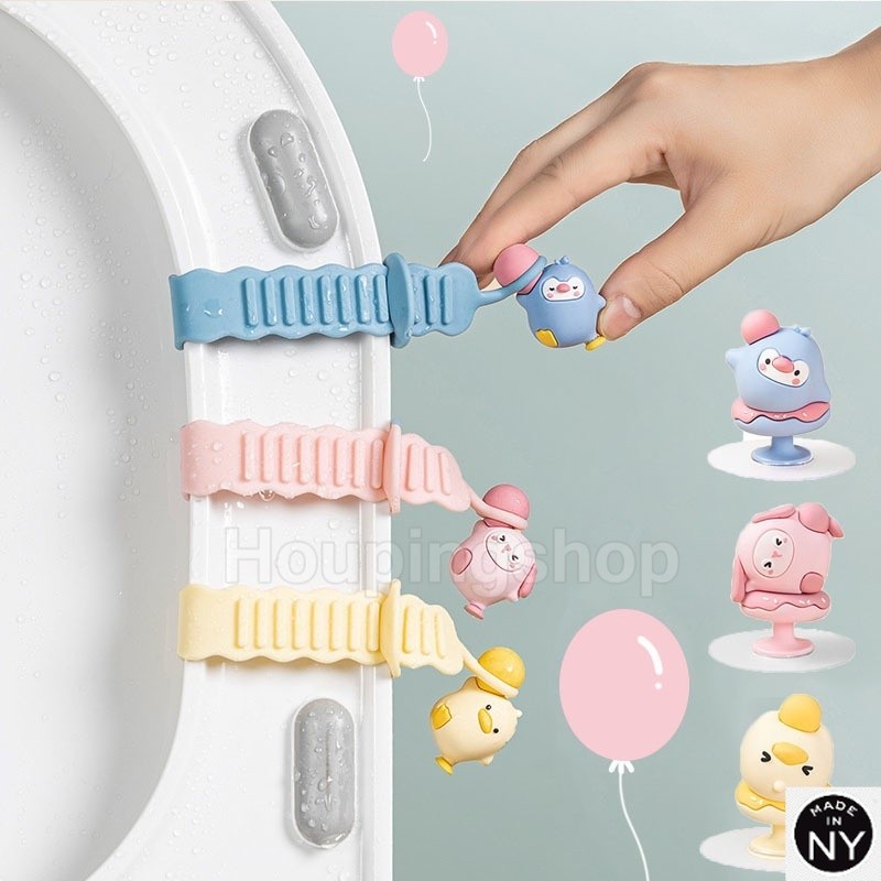 NY Self Adhesive Toilet Seat Handle Lifter Cartoon Toilet Seat Lifter ...