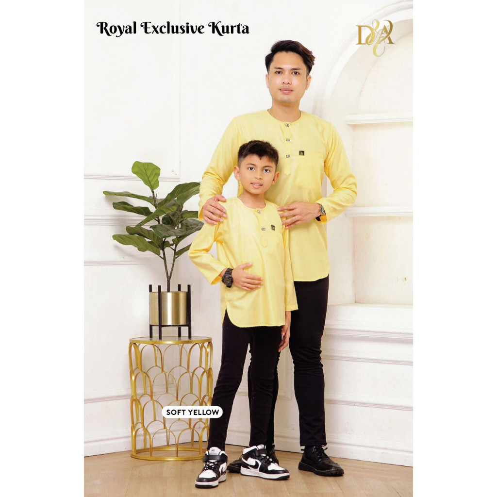 KURTA COTTON BUDAK KIDS MODEN AMIN BAJU RAYA 2024 HITAM BLACK NAVY BLUE ...