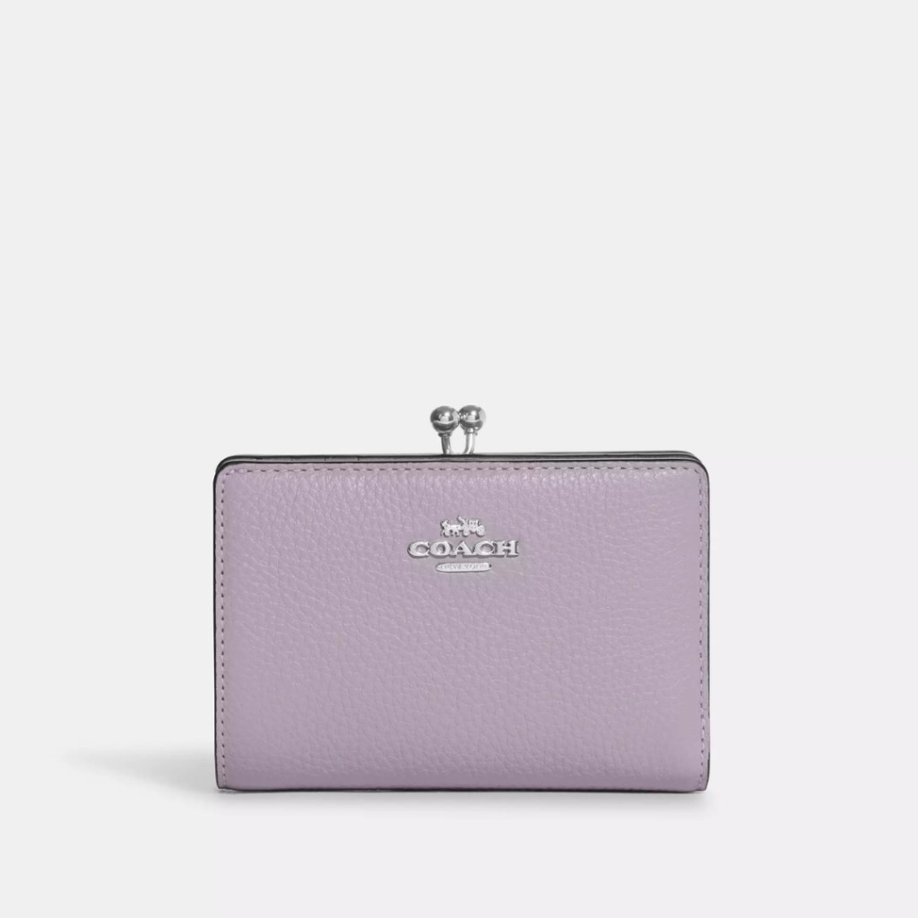 (100% Original) Coach Kisslock Medium Wallet - Purple (Cf397) | Shopee ...