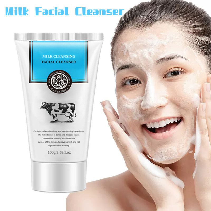 Milk Facial Cleanser 100g Deep Cleansing Oil Control Gentle Non-Tight ...