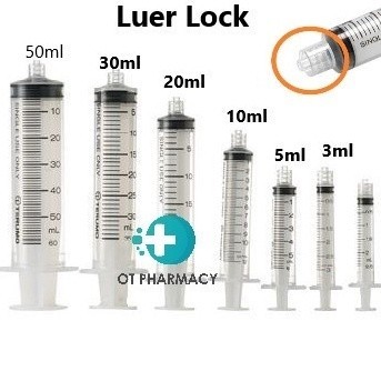 Terumo Syringe Luer Lock Luer Slip 1ml/3ml/5ml/10ml/20ml/50ml 1's | Shopee Malaysia