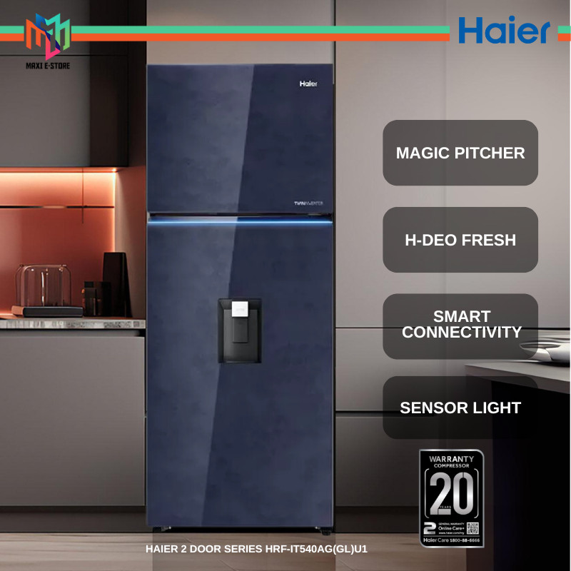 Haier HRF-IT540AG(GL)U1 540L 2-Door Twin Inverter Refrigerator Magic Pitcher Smart Connectivity ...