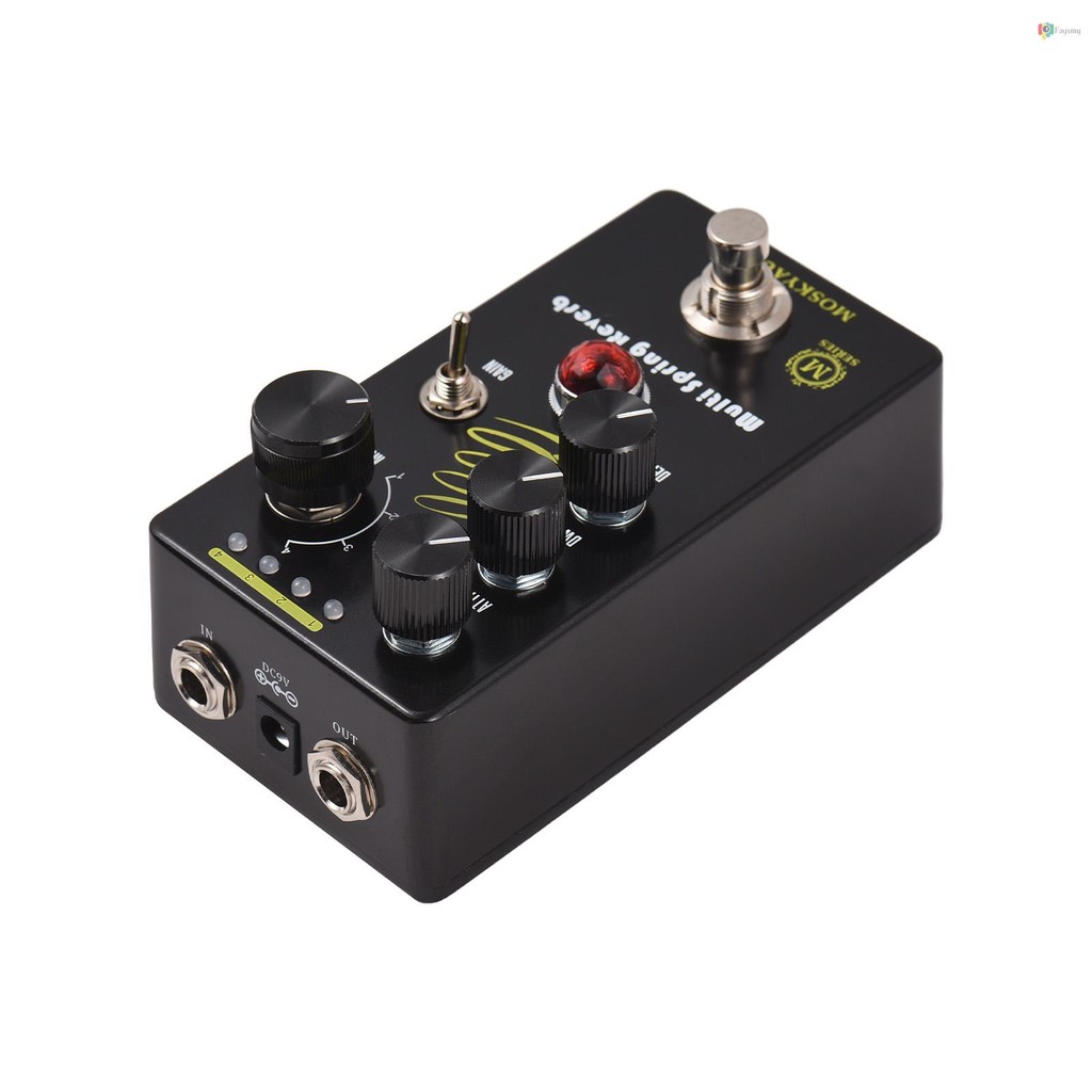 MOSKYAUDIO MULTI SPRING REVERB Guitar Reverb Effects Pedal Attack/Dwell ...