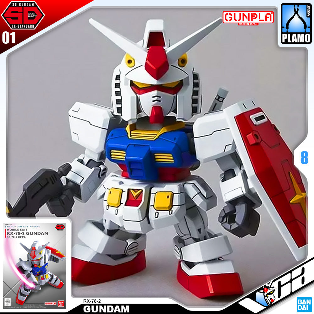BANDAI GUNPLA SD EX STANDARD SDEX RX-78-2 GUNDAM PLASTIC MODEL ACTION FIGURE TOY KIT VCA ...