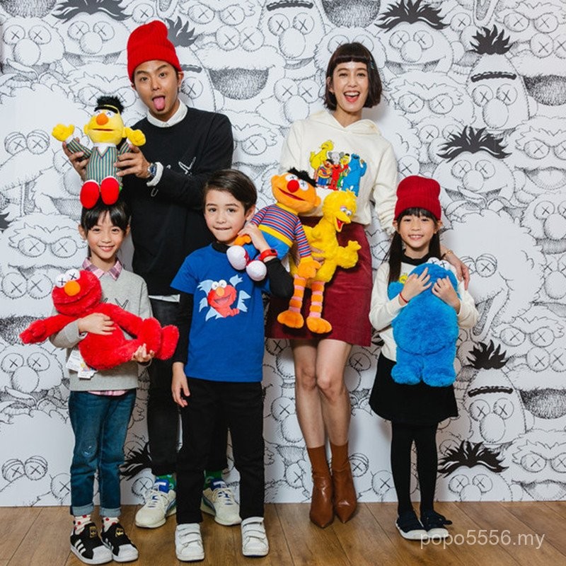 Kaws x Sesame Street Doll Plush Toy Doll Cute Doll Emma Donut Monster ...