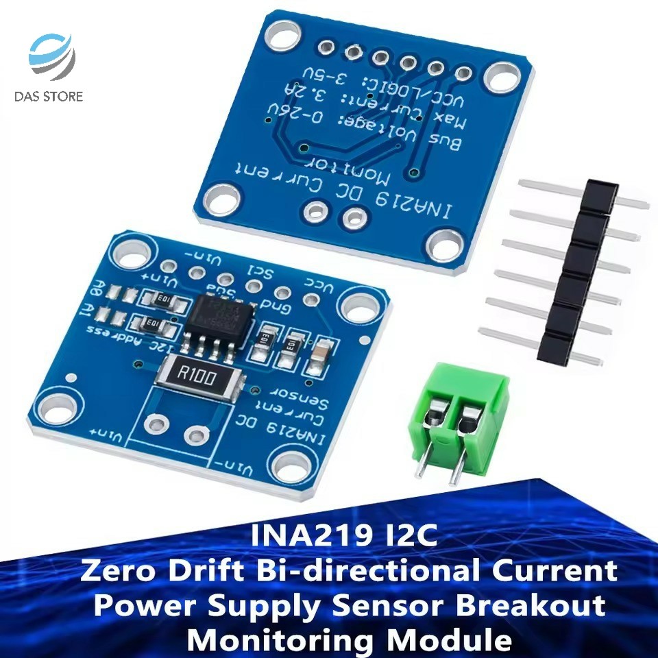 MCU219 INA219 I2C DC Current Power Monitoring Sensor Module Zero-rift ...
