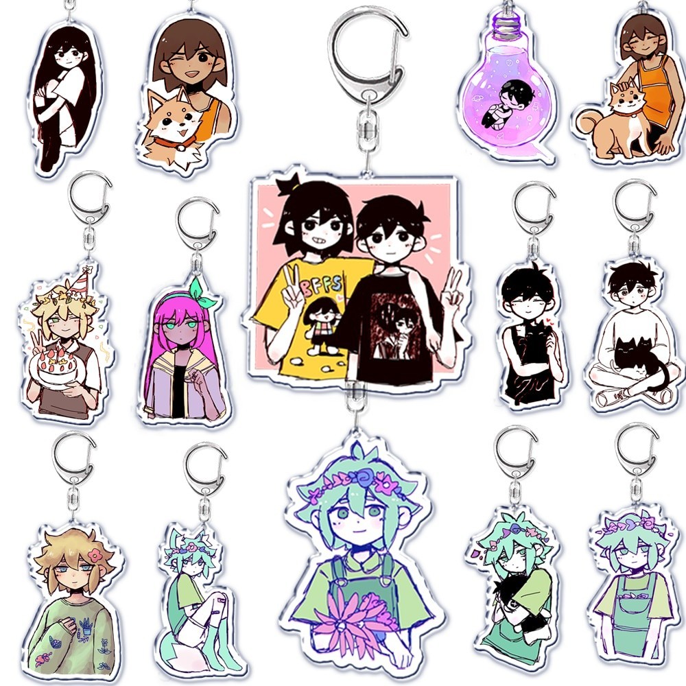 Popular Game Omori 2-Sided Printed Key Chain Acrylic cute chibi ...