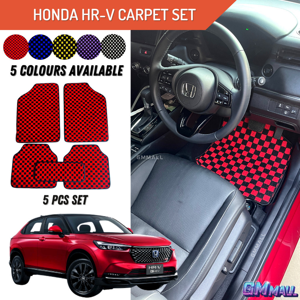 5PC HONDA HR-V HRV Thailand Checkmate Dadu Dice Car Carpet Floor Mat ...