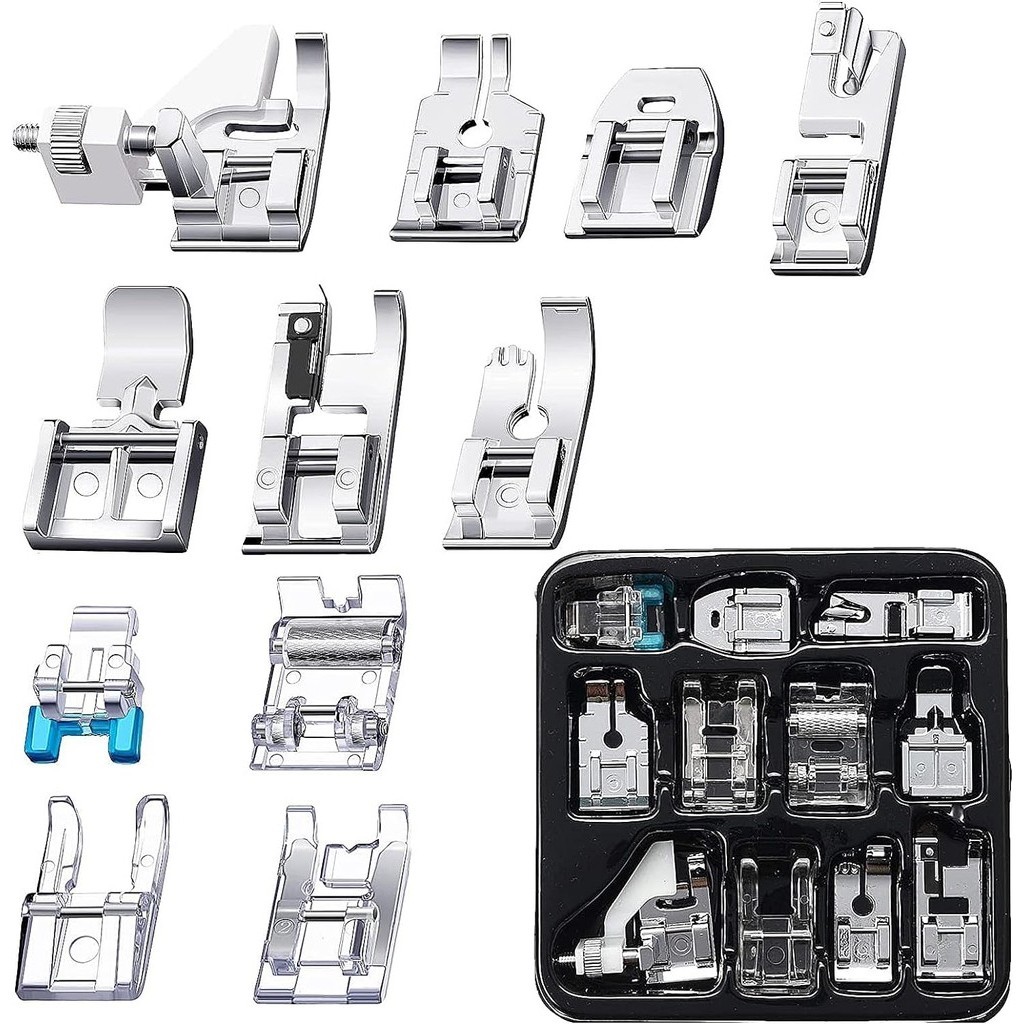 11Pcs Presser Foot Feet Set, Zig Zag, Straight Stitch Foot, Roller Foot ...