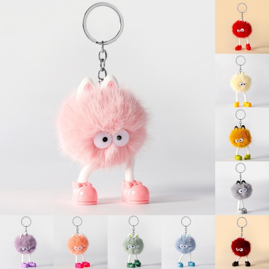 Plush Monster Pendant hairball Key Pendant Accessories | Shopee Malaysia
