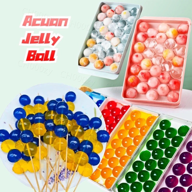 acuan jelly ball Ice Tray 33 Grid 3D Round Ce Cube Tray Ball Jelly Mold ...