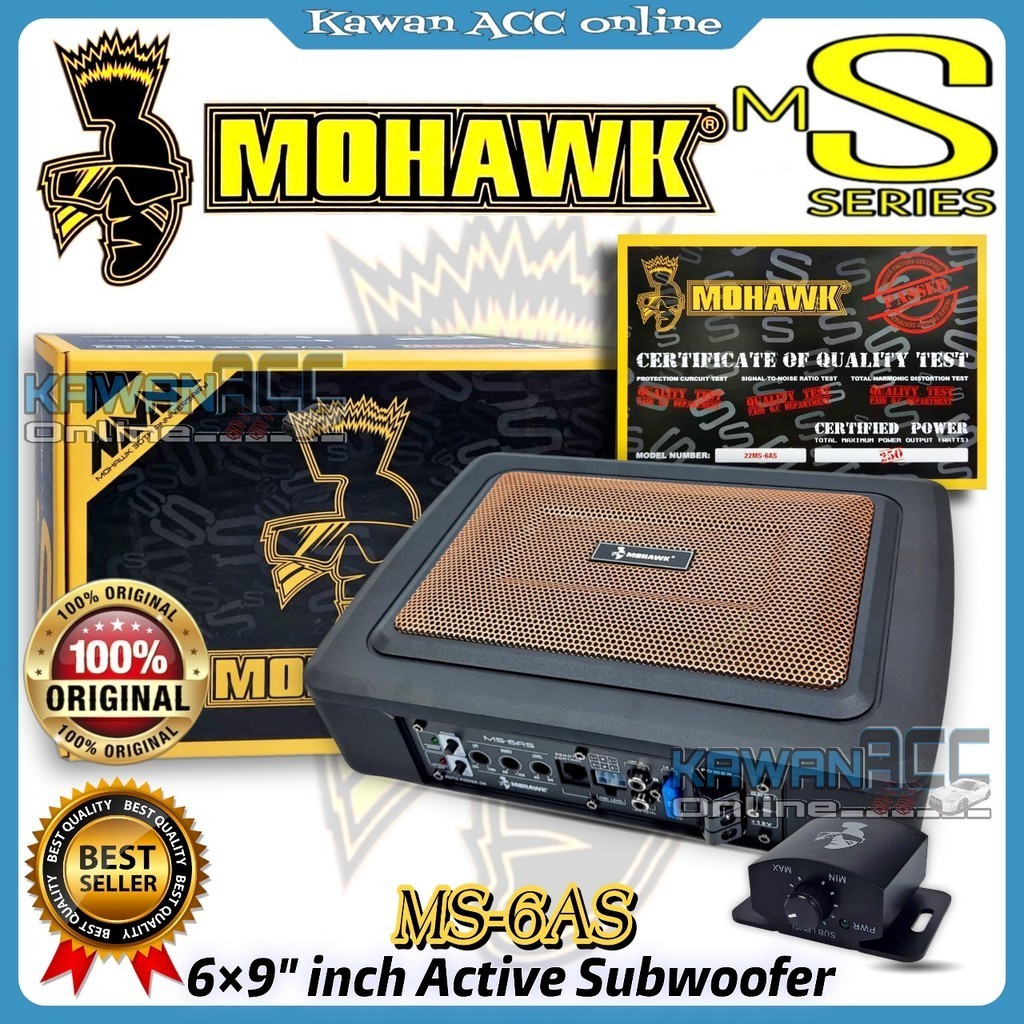 MOHAWK MS Series 6x9" / 8" Active Subwoofer **100%Original** MS-6AS ...