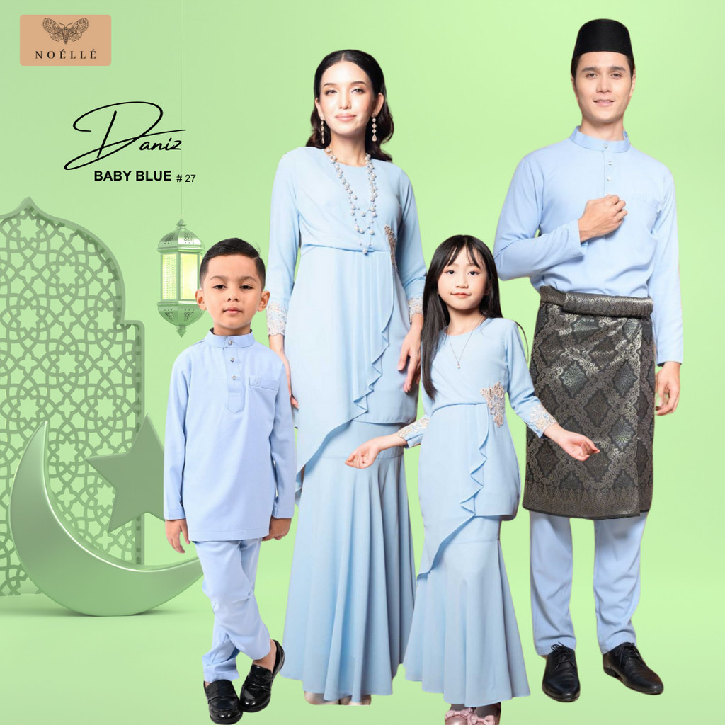 NOELLE Baju Raya Family Sedondon 2024 Baju Kurung Ibu Anak Baju Melayu ...