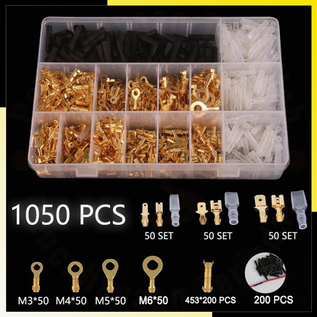 1050pcs Skun Flat Connector Terminal Skun Girls Boys Terminal Kit ...