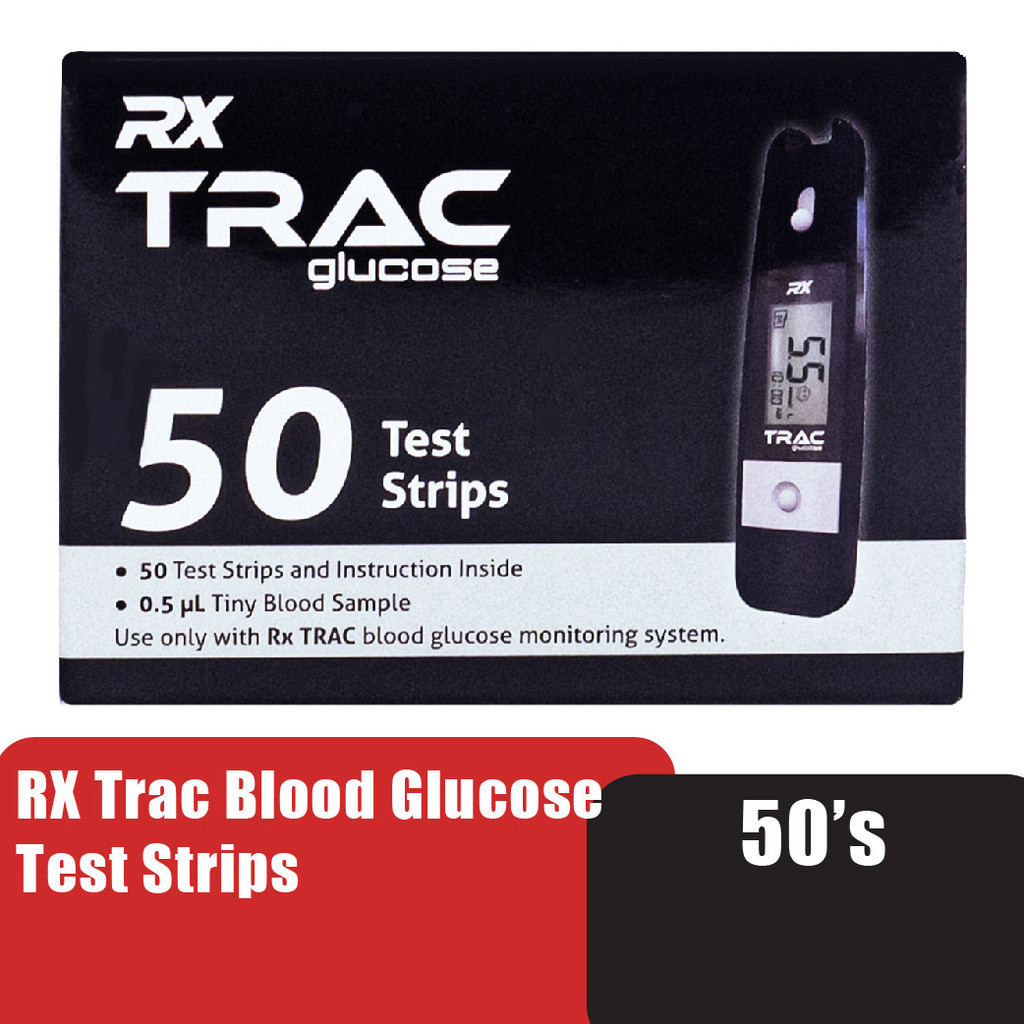 Rx Trac Glucose Test Strip 50's Glucometer Blood Test Strip Kencing ...
