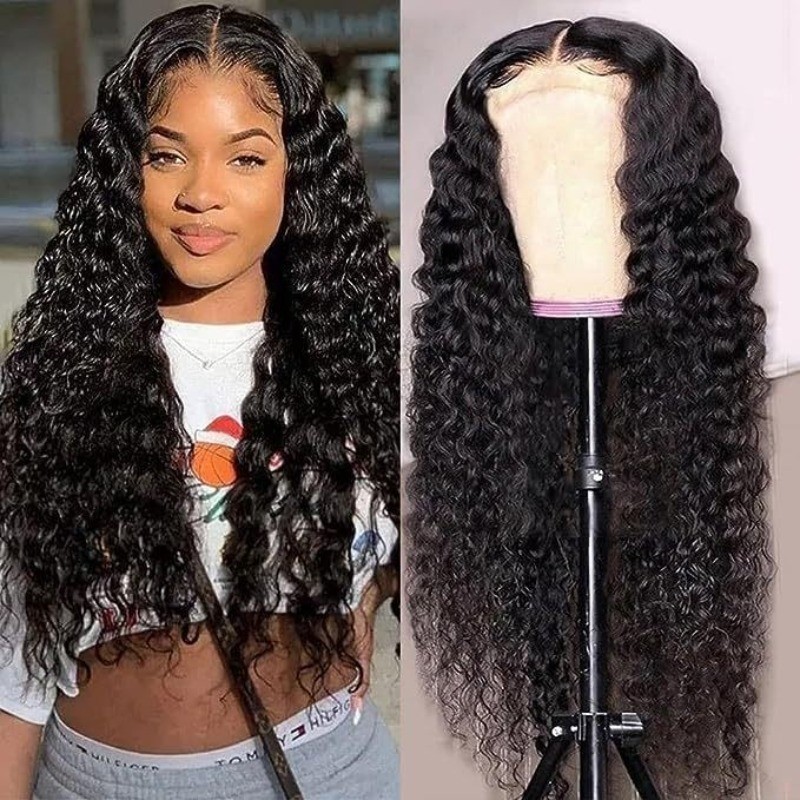 Wig Ladies Split Corn Perm Long Curly Hair Full Head Wig | Shopee Malaysia