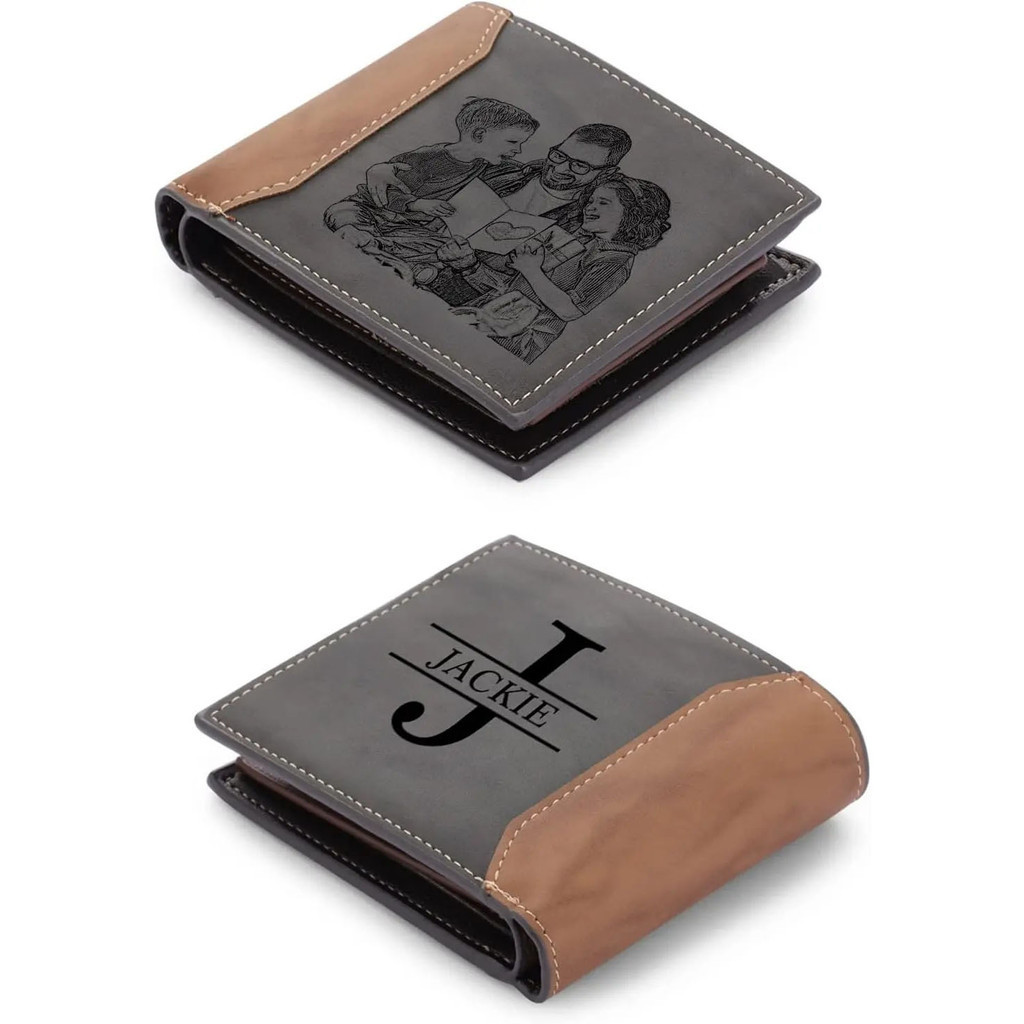 Gifts for Dad Personalized Custom Photo Wallets Engraved Picture ...