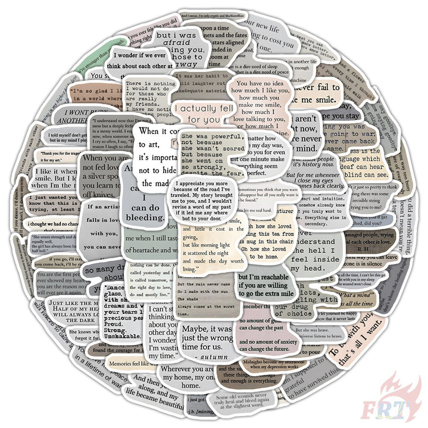 100Pcs/Set Vintage Newspaper . Funny Slang Mini Stickers Waterproof DIY ...