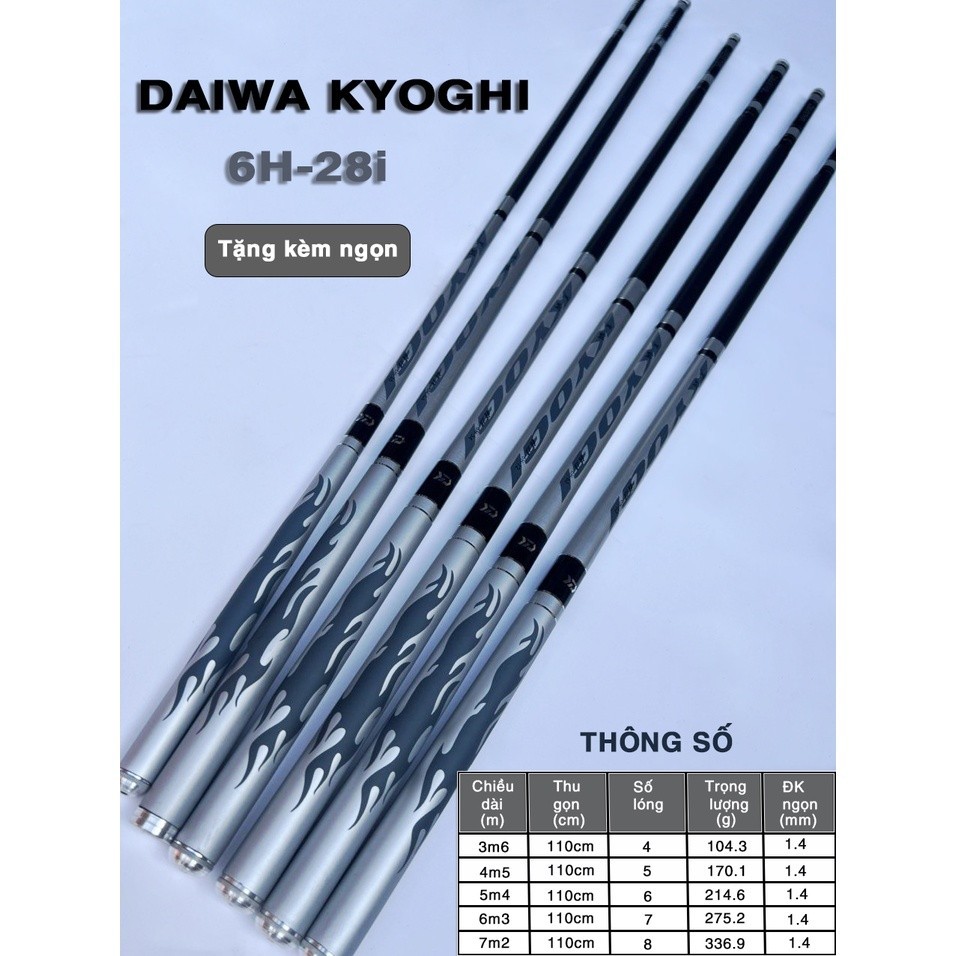 Daiwa kyogi 6h hand fishing rod, comes with extra tip and ring, 2023 ...