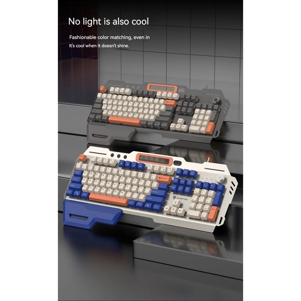Xuan Silver Fox K90 Mechanical Touch Metal Keyboard And Mouse Set 104 ...