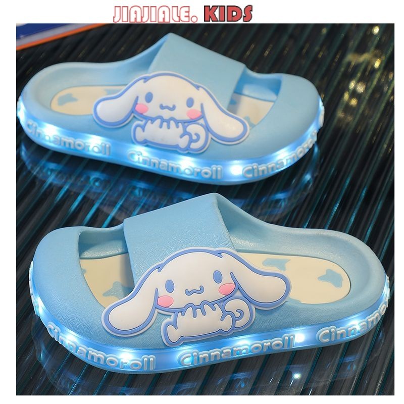 Children's slippers, summer girls light up and glow, girls cartoon anti ...