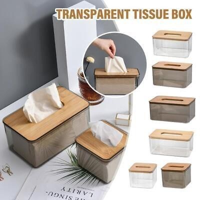 Transparent Tissue Holder Box Toilet Paper Roll Tissue Box Holder Container Tissue Storage Box ...
