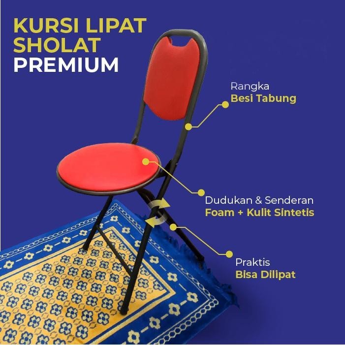 Fold Chair Kerusi Lipat Duduk SOLAT Bulat Sandar Kursi Travel Haji ...