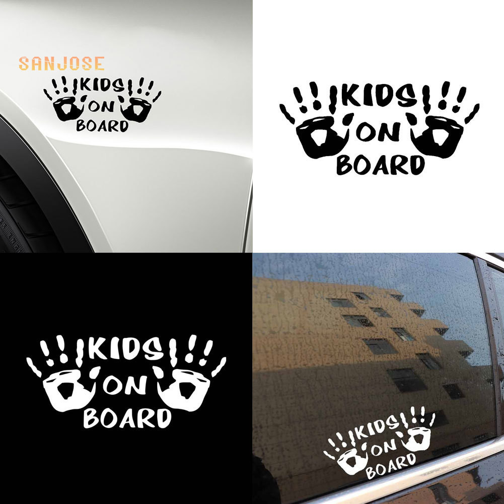 SJA-Kids on Board Handprint Lovely Car Vehicle Reflective Decals ...