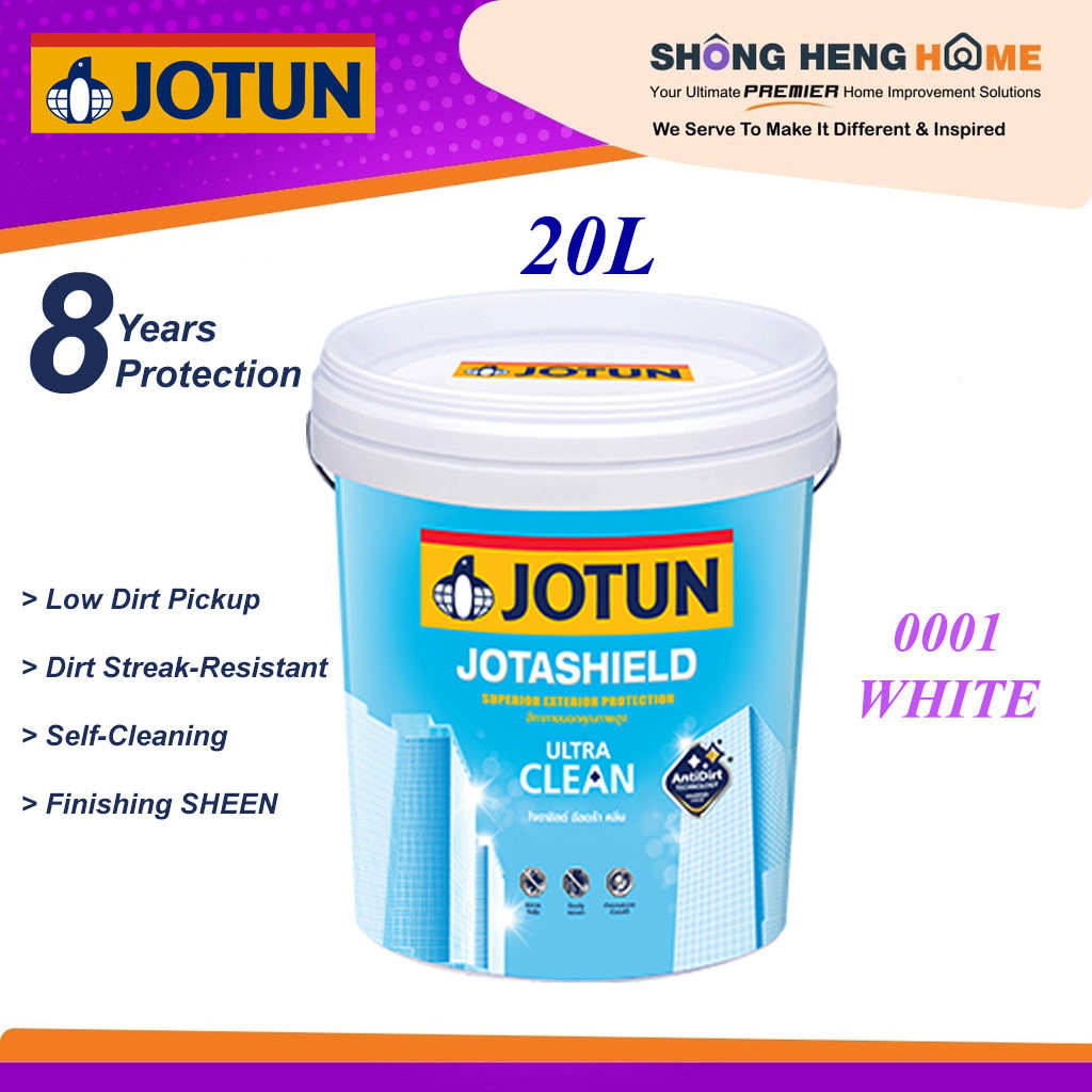 [FREE SHIPPING] 20L Jotun Jotashield Ultra Clean Antidirt Paint - 0001 ...