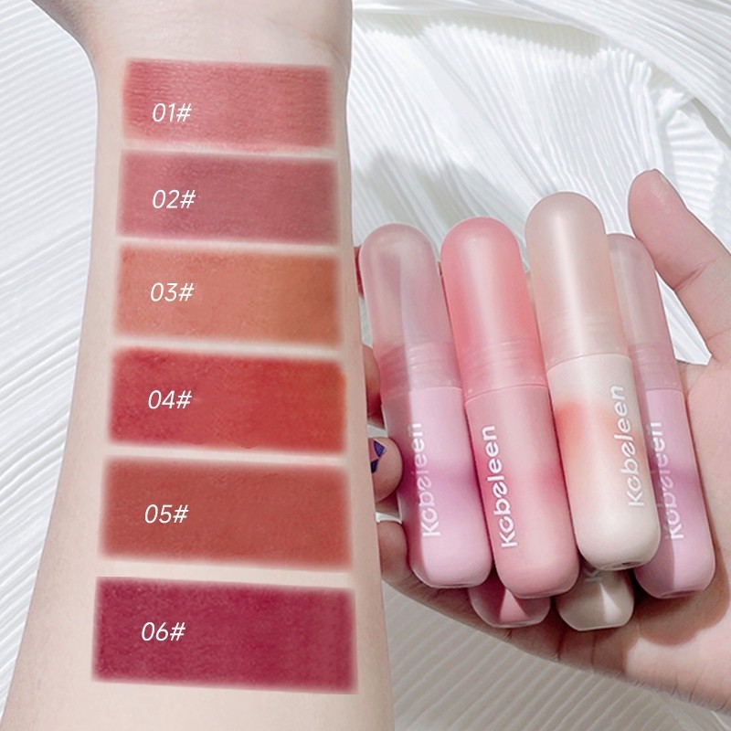 KOBELEEN Small paintball lip glaze velvet matte lip mud longlasting ...