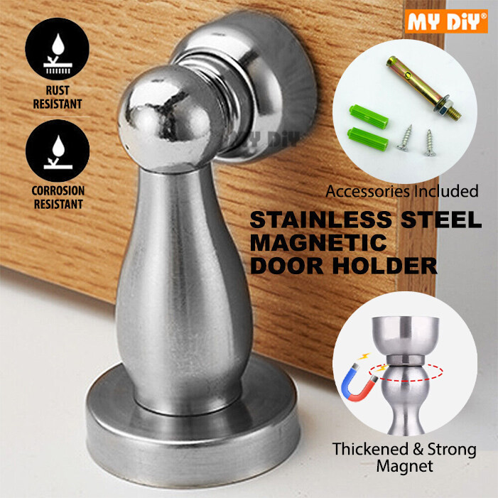 MYDIYSDNBHD - STAINLESS STEEL MAGNETIC DOOR HOLDER / PENAHAN PINTU ...