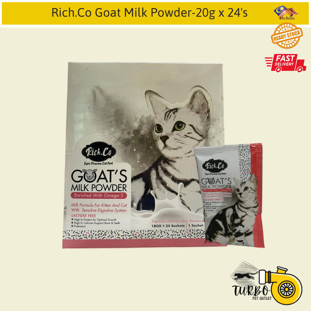 Rich.co Goat Milk Powder For Kitten & Cat Lactose Free (1 Box x24's ...