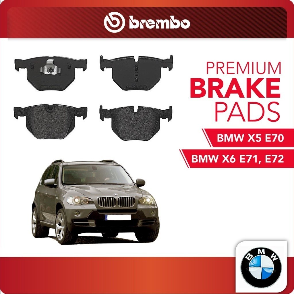 BREMBO Rear Brake Pads (1 set) For BMW X5'07 E70 3.0i,35d, BMW X6 E71 ...