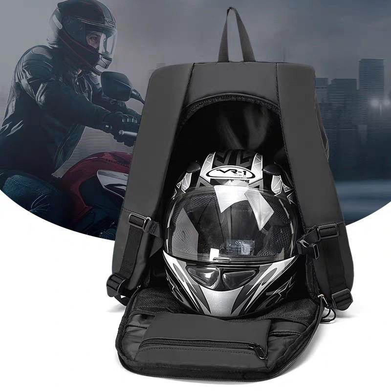 [FASTSHIP] Men's Rider Backpack Motorcycle Helmet Bag Waterproof Large ...