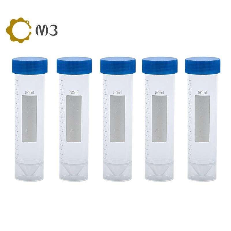 5 Pieces 50ml Plastic Transparent Centrifuge tube with scale Plastic ...